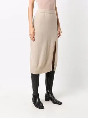 Lorena Antoniazzi Straight-leg Knitted Skirt - Neutrals