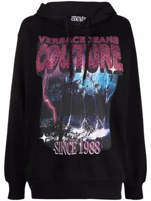 Versace Graphic-print Cotton Hoodie