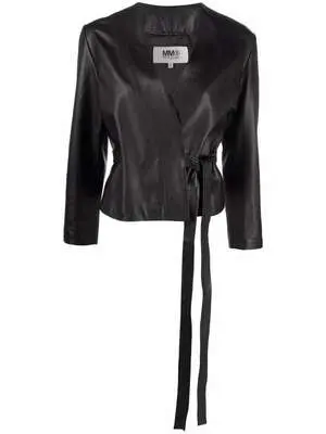 MAISON MARGIELA Wrap-style Leather Jacket