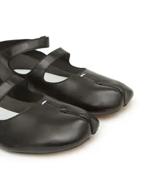 MAISON MARGIELA Tabi Leather Ballerinas - Black