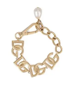 Dolce & Gabbana Dg-logo Chain-link Bracelet - Gold