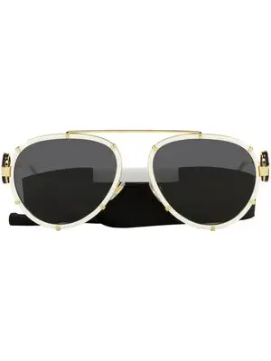 Versace Pilot-style Sunglasses - White