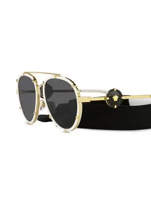 Versace Pilot-style Sunglasses - White