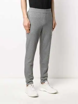 Armani Exchange Logo Embroidered Track Pants - Grey