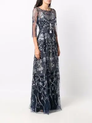 Marchesa Embroidered Tulle Gown