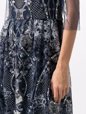 Marchesa Embroidered Tulle Gown