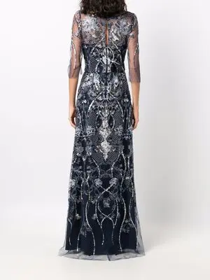 Marchesa Embroidered Tulle Gown