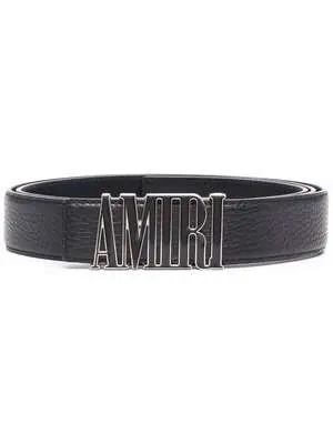 Amiri Logo-plaque Leather Belt