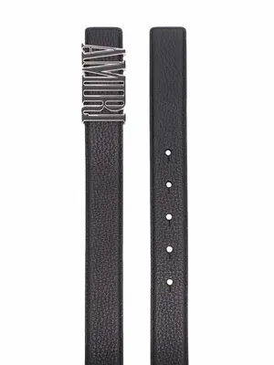 Amiri Logo-plaque Leather Belt