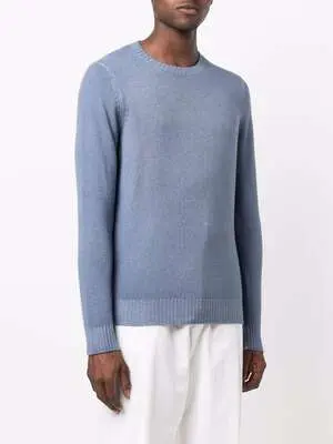 Malo Crew-neck Cashmere Jumper - Blue