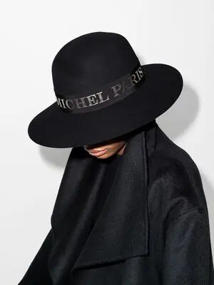 MAISON MICHEL Virginie Fedora Hat - Black