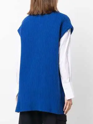 GANNI Rib-knit Oversized Vest