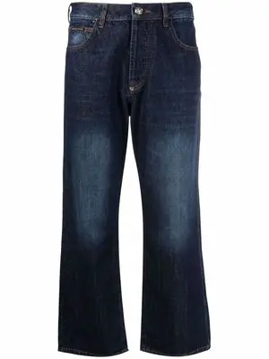 Philipp Plein Iconic Wide-leg Jeans - Blue