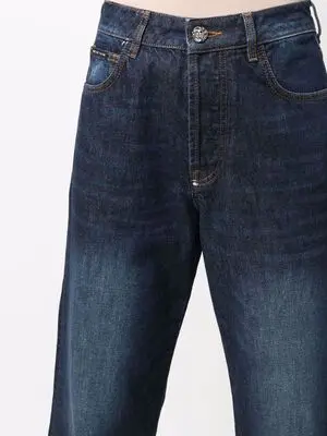 Philipp Plein Iconic Wide-leg Jeans - Blue