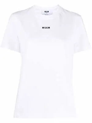 MSGM Logo-print Short-sleeved T-shirt - White