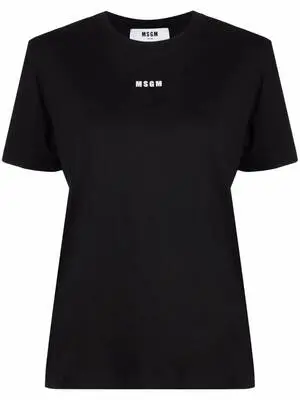MSGM Logo-print Short-sleeved T-shirt - Black