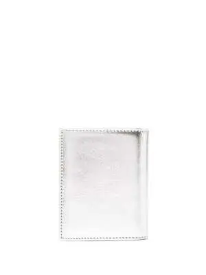 Comme Des Garçons Metallic Bi-fold Cardholder - Silver