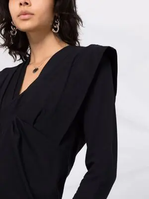 IRO PARIS V-neck Long-sleeved Mini Dress