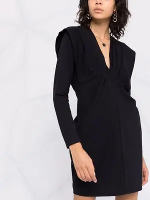IRO PARIS V-neck Long-sleeved Mini Dress
