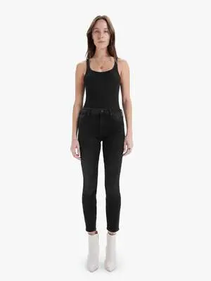 MOTHER High Waisted Looker Ankle Encounters At Night Denim