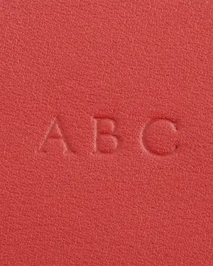 ROYCE NEW YORK Monogrammed Leather Card Holder Wallet, Personalized - Red