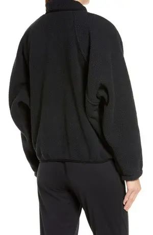 Free People Hit The Slopes Fleece Jacket - Black
