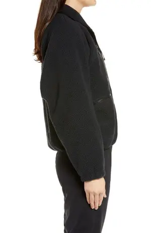 Free People Hit The Slopes Fleece Jacket - Black