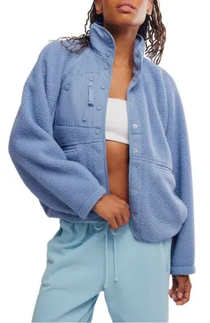 Free People Hit The Slopes Fleece Jacket - Wild Wind