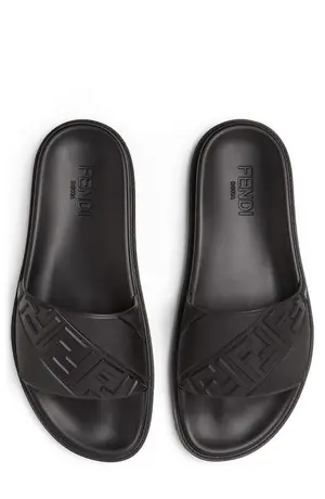 Fendi Ff Slide Sandal - F0qa1 Nero