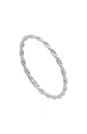 Monica Vinader Corda Skinny Ring - Silver