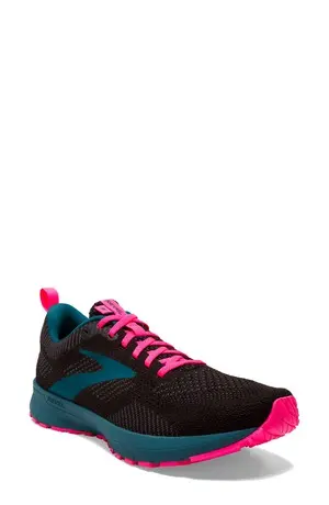Brooks Revel 5 Hybrid Running Shoe Black/ Blue/ Pink