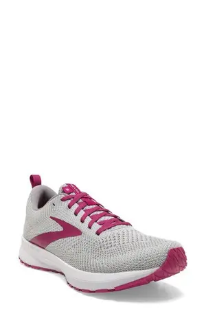 Brooks Revel 5 Hybrid Running Shoe Grey/ White/ Baton Rouge