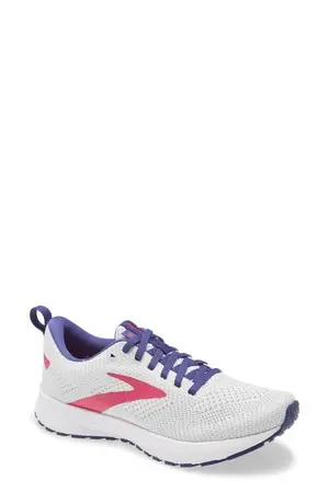 Brooks Revel 5 Hybrid Running Shoe White/ Navy/ Pink