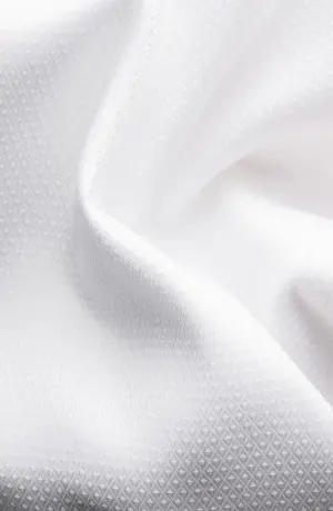 Eton Slim Fit Diamond Weave Tuxedo Shirt - White