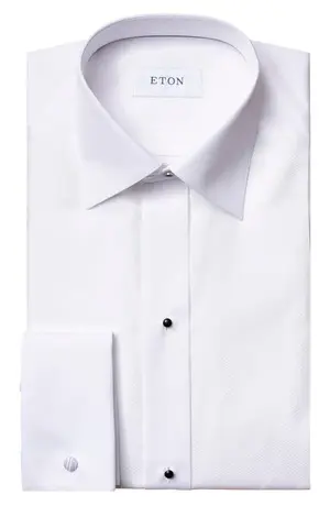 Eton Slim Fit Piqué Tuxedo Shirt