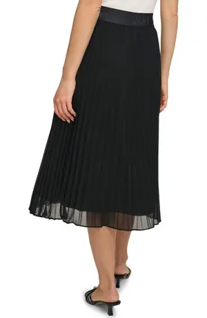 Dkny Pleated Midi Skirt
