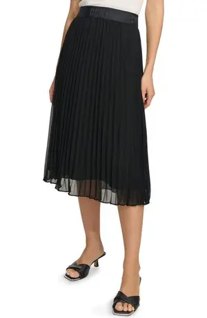 Dkny Pleated Midi Skirt