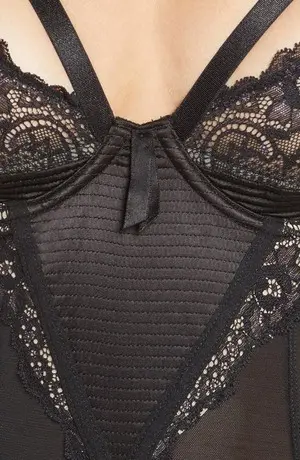 DITA VON TEESE Madame X Underwire Bustier With Garter Straps