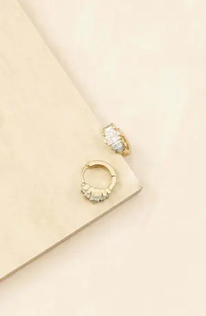 Ettika Crystal Huggie Earrings