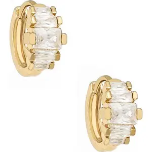 Ettika Crystal Huggie Earrings - Gold