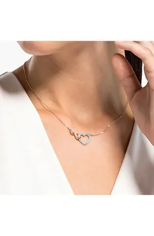 SWAROVSKI Hyperbola Heart Necklace - Crystal