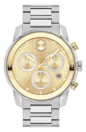 Movado Bold Verso Chronograph Bracelet Watch - Silver