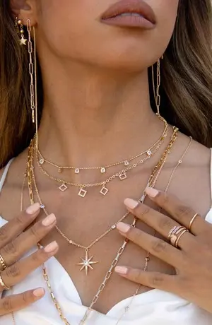 Ettika Crystal Star Pendant Necklace