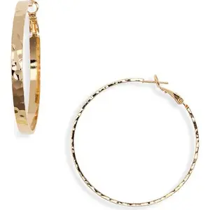 PANACEA Brushed Hoop Earrings