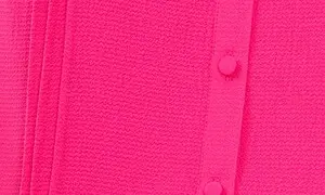 CECE DUPRAZ Pintuck Ruffle Short Sleeve Blouse