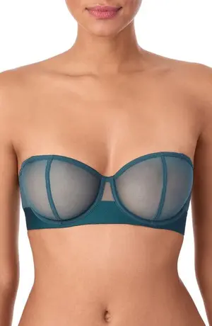 Dkny Sheers Strapless Underwire Bra - Dark Sea
