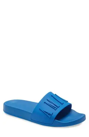 Amiri Logo Pool Slide Sandal Royal Blue