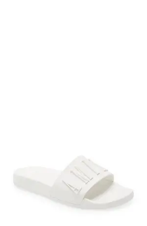 Amiri Logo Pool Slide Sandal White