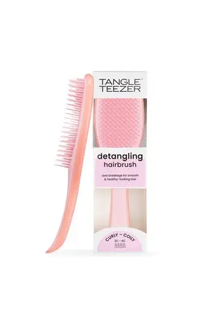 TANGLE TEEZER Ultimate Detangler Hairbrush For Curly To Coily - Pink Mango