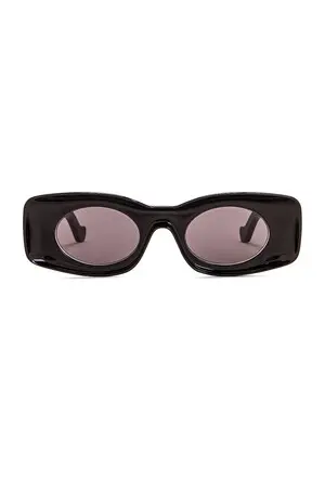 Loewe Rectangular Sunglasses - Shiny Black & Smoke